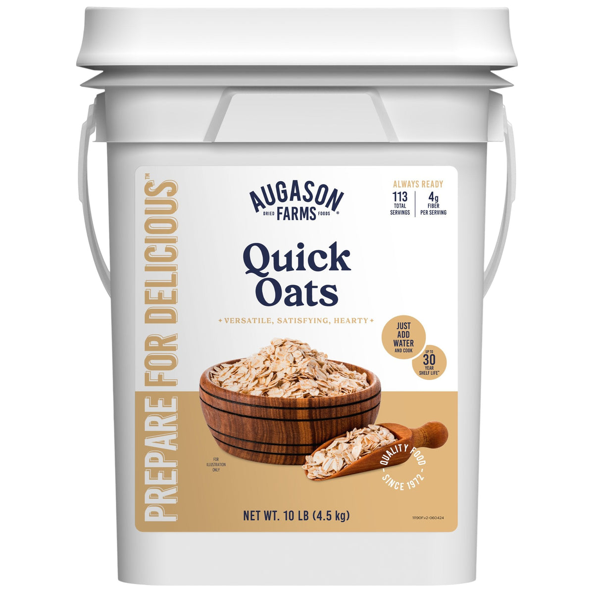 Quick Oats 4 Gallon Pail, 113 Servings – Homestead