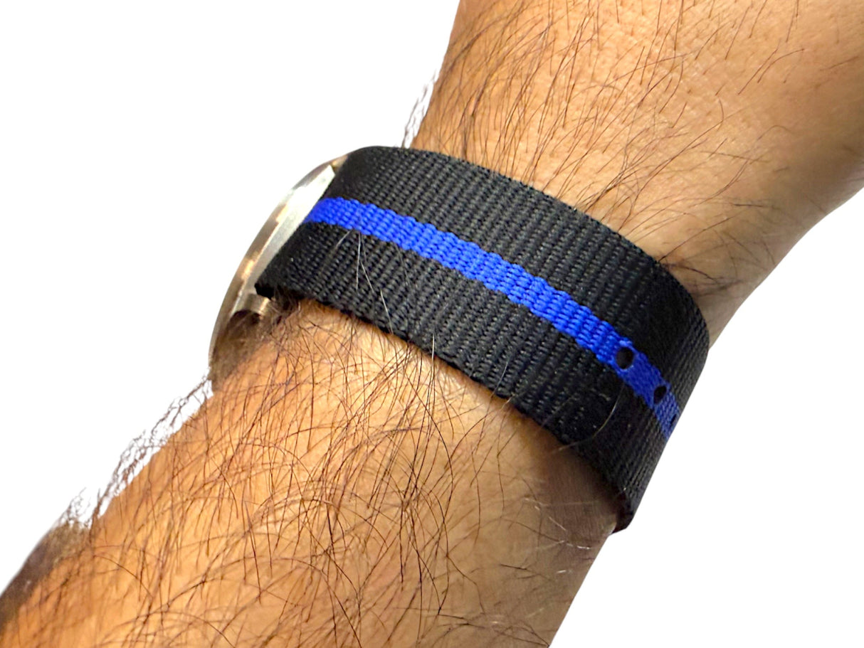 Titanium Thin Blue Line "Mil Series" Bands by Maratac® - Limited Editi ...