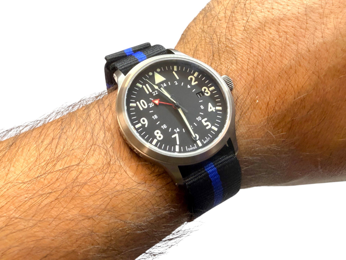 Titanium Thin Blue Line "Mil Series" Bands by Maratac® - Limited Editi ...